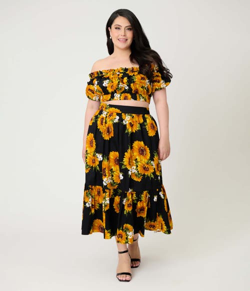 UNIQUE VINTAGE 1970s Ruffle Crop Top